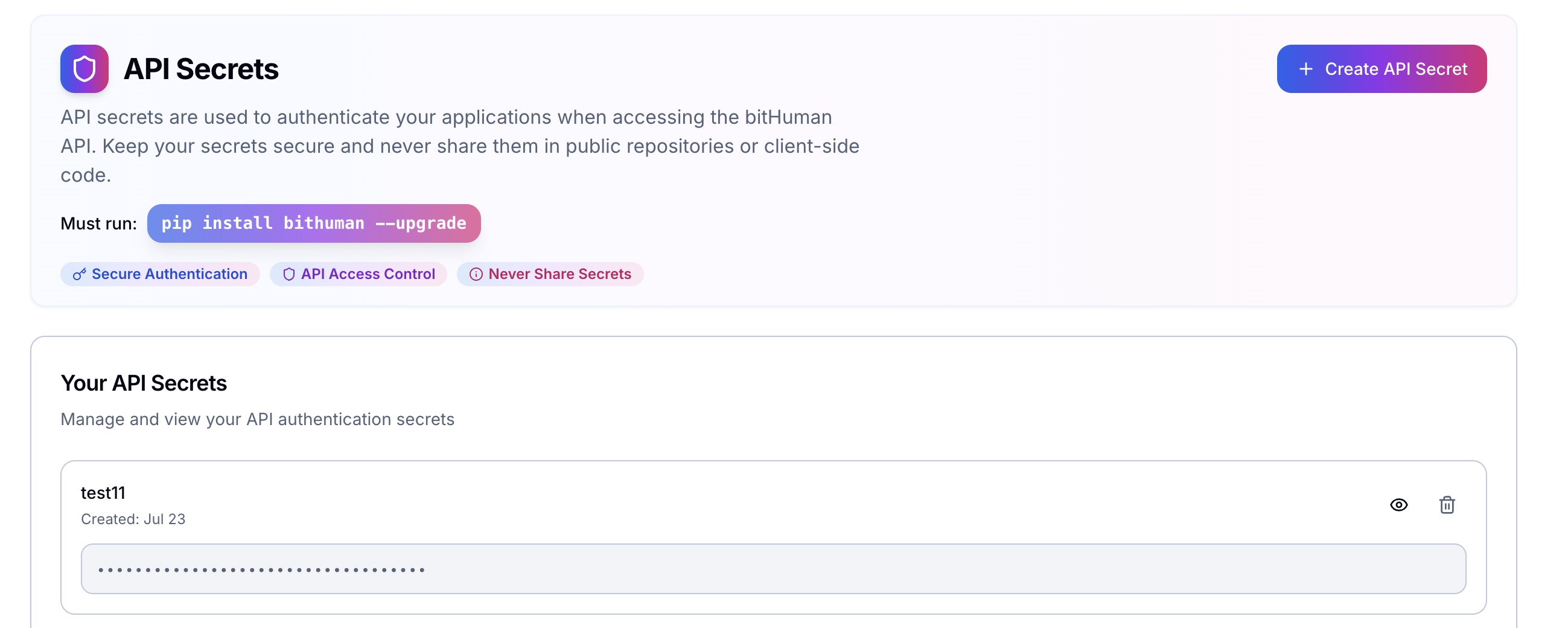 bitHuman SDK Documentation